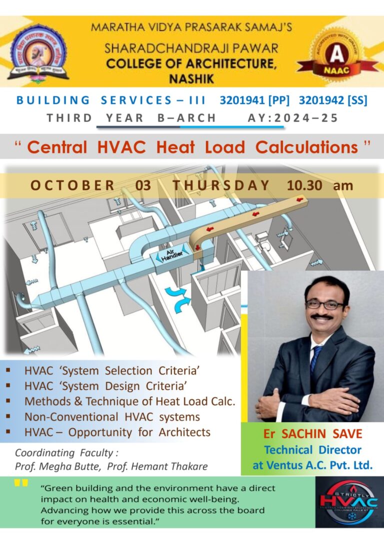 Central HAVC Heat Load Calculations – Er. Sachin Save – MVP Samaj's ...